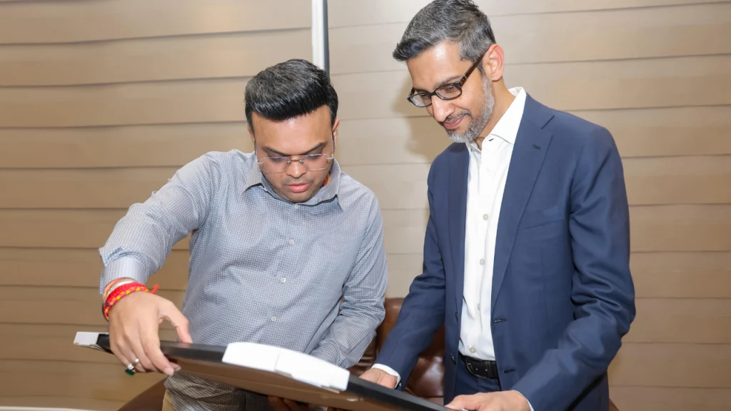 Jay Shah hosts Sundar Pichai at T20 World Cup